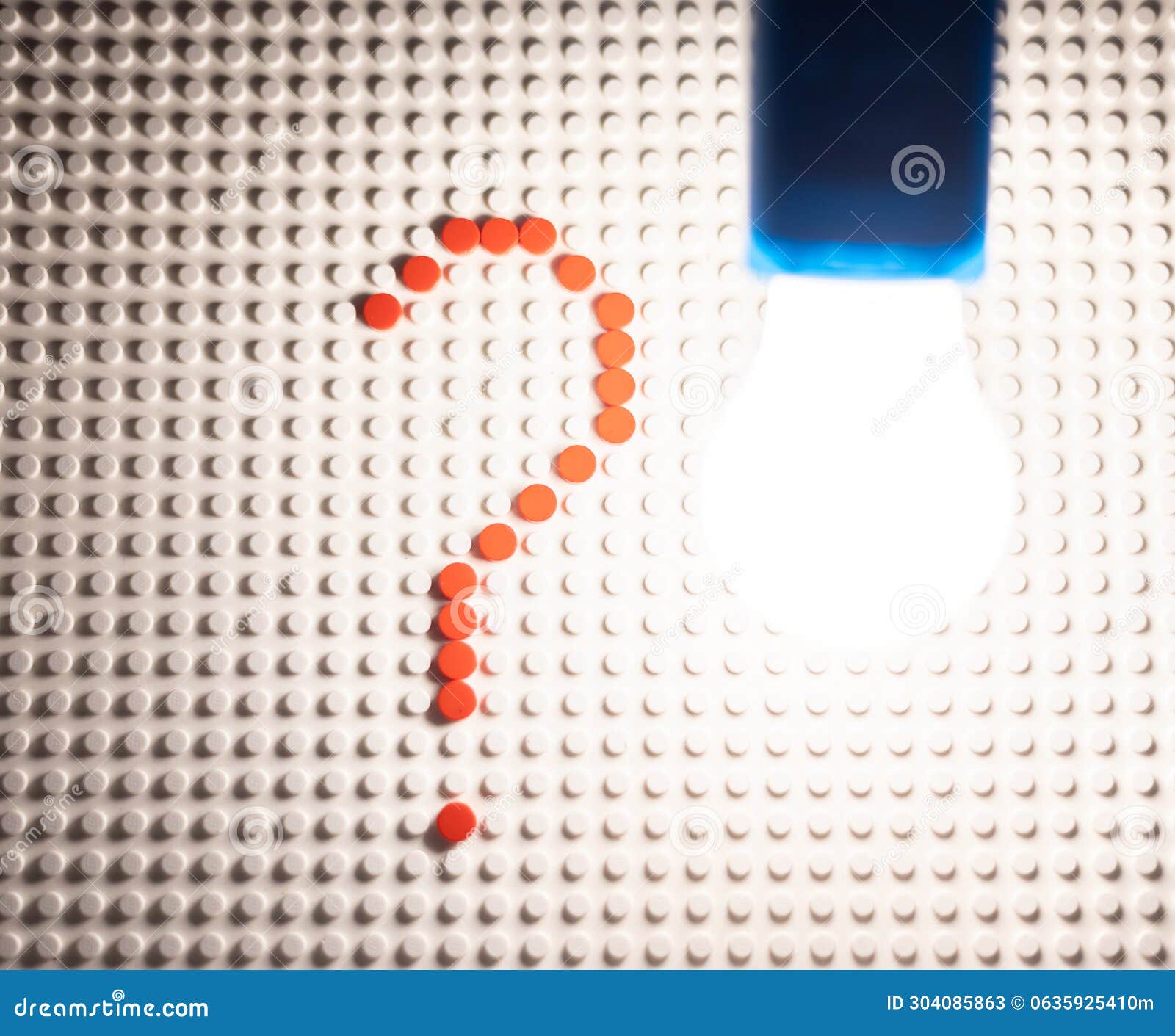 Question Mark and Light Bulb. Stock Image - Image of lightbulb, object ...