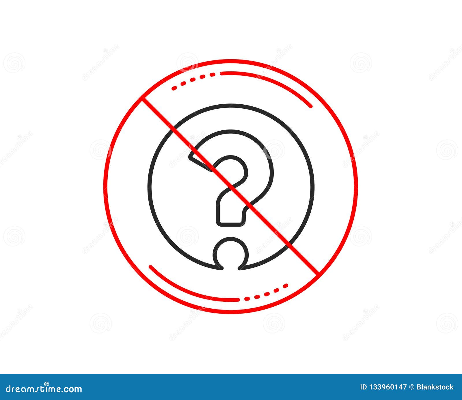 Question Mark Line Icon. Support Help Sign. Vector Stock Vector ...