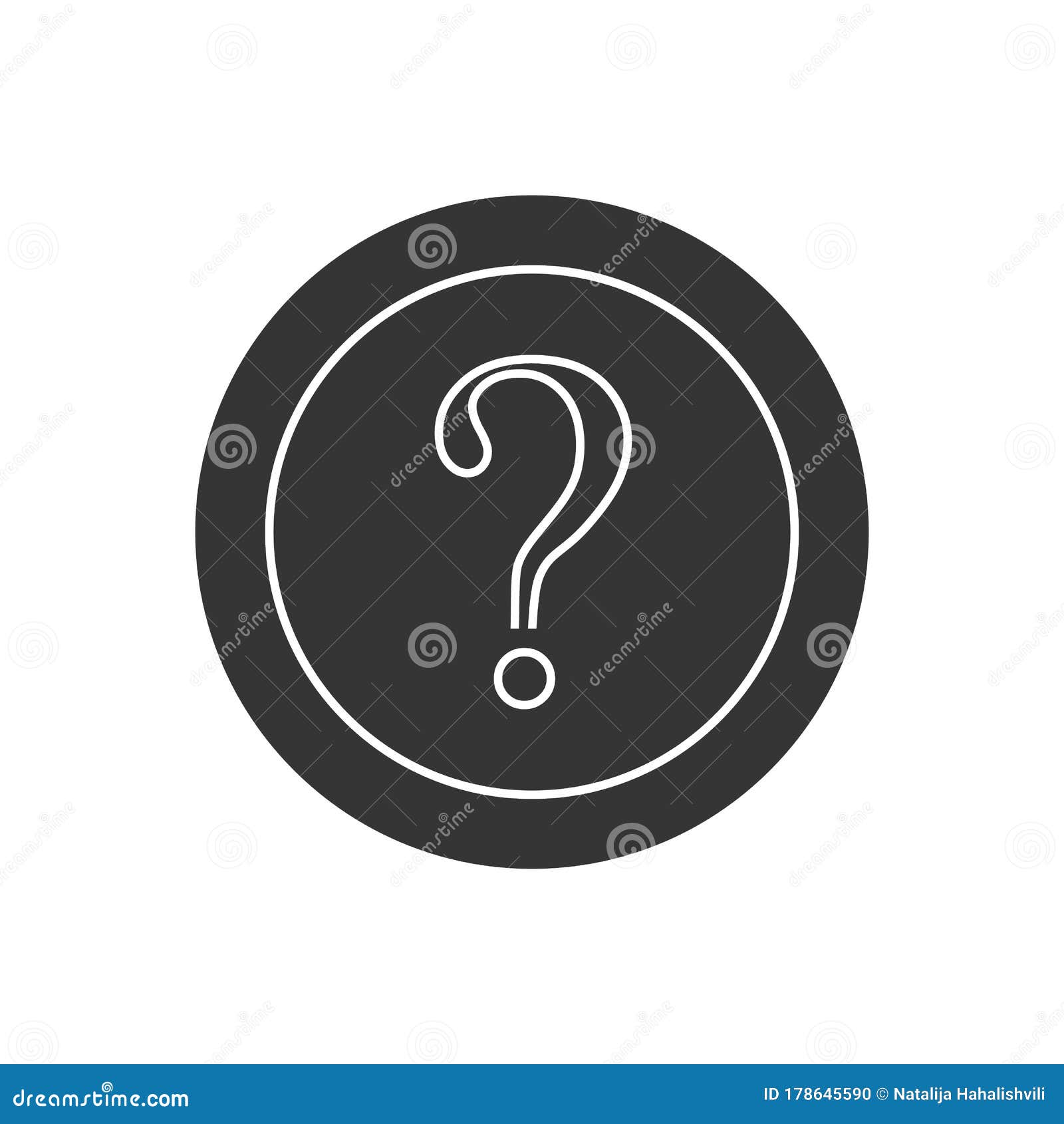 Question Mark Line Icon Vector in Modern Flat Stock Vector ...