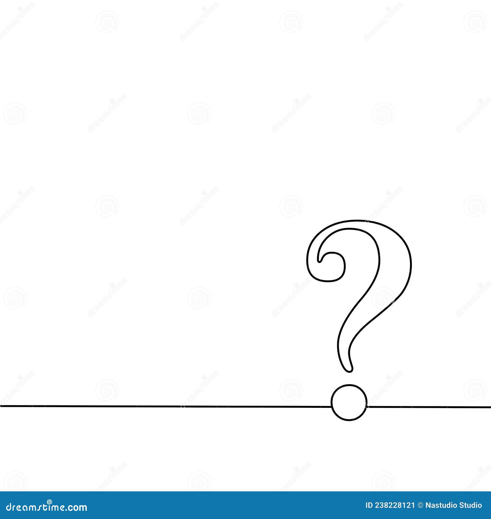Question Mark Line Isolated on a White Background. Vector Stock Vector ...
