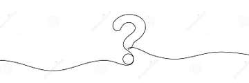 Question Mark Linear Background. One Continuous Drawing of a Question ...