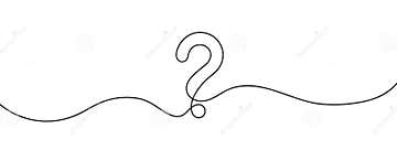 Question Mark Linear Background. One Continuous Drawing of a Question ...
