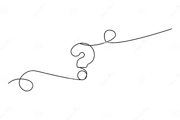 Question Mark Linear. One Continuous Line Question Mark. Vector ...