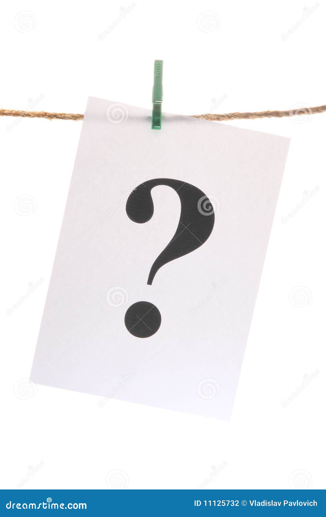 Question Mark on the Linen Cord Stock Photo - Image of answers ...