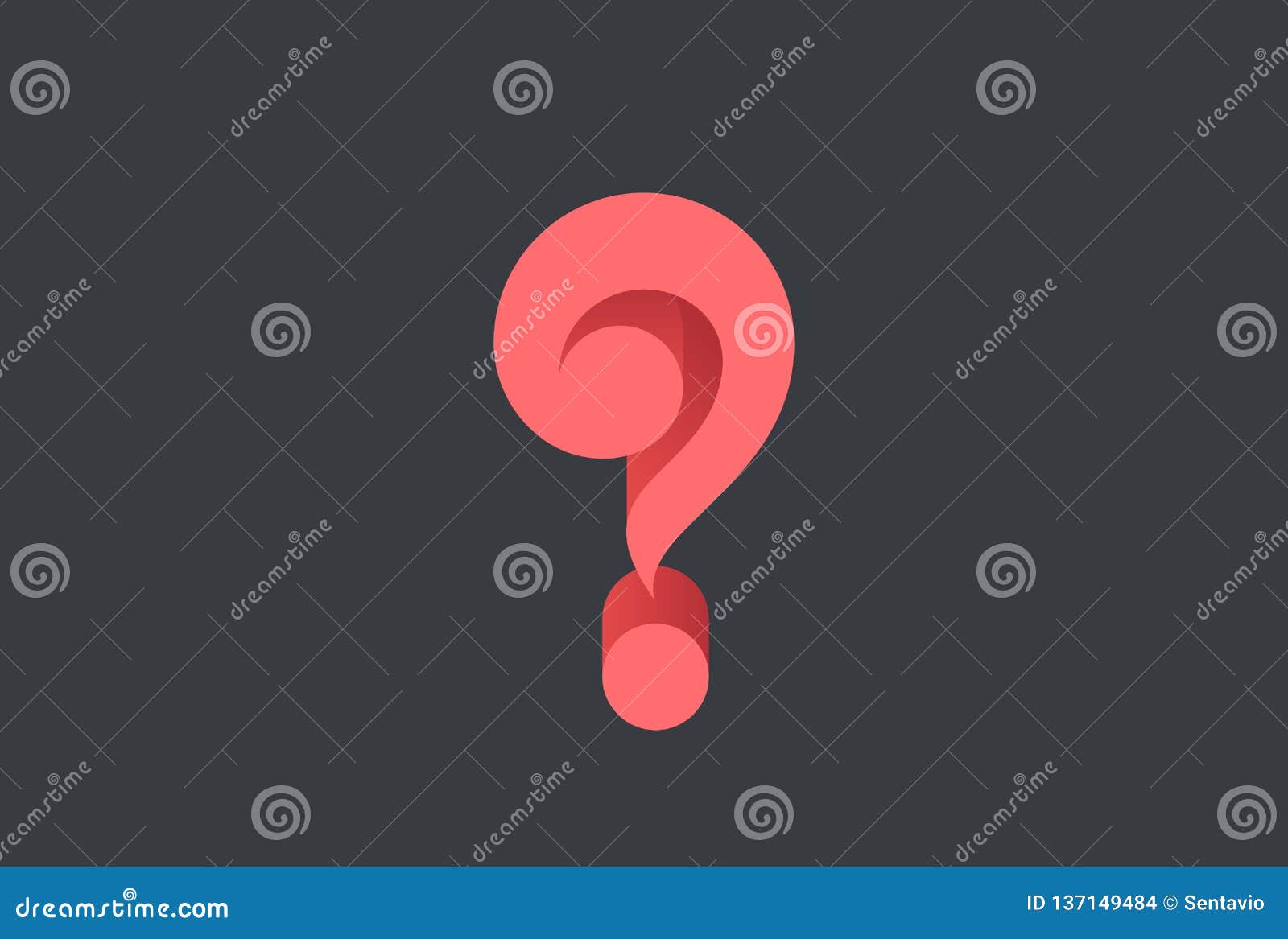 Question Mark Logo 3D Design Vector Template Stock Vector ...