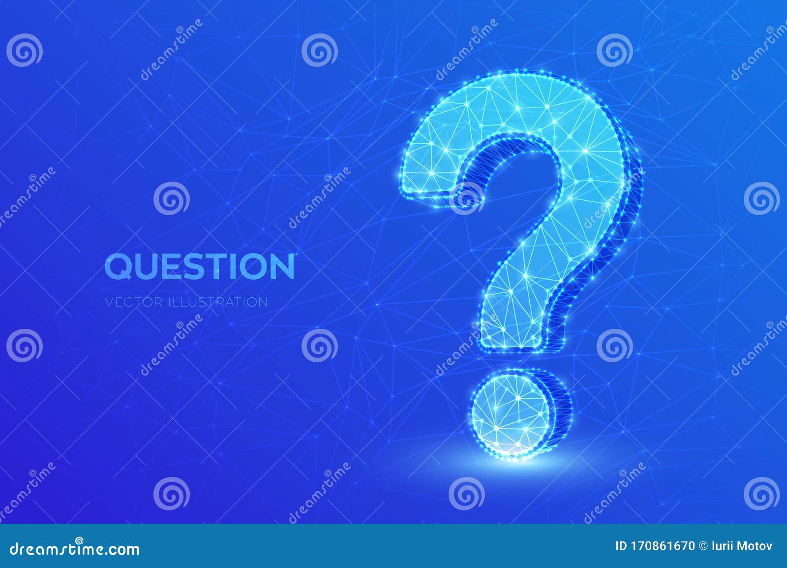 Question Mark. Low Poly Abstract Question Sign. Ask Symbol Stock ...