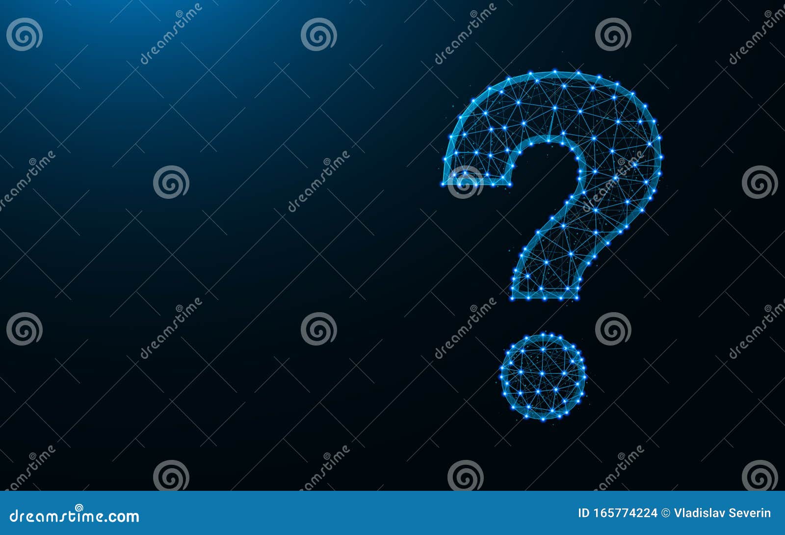 Question Mark Low Poly Design Stock Illustration - Illustration of ...
