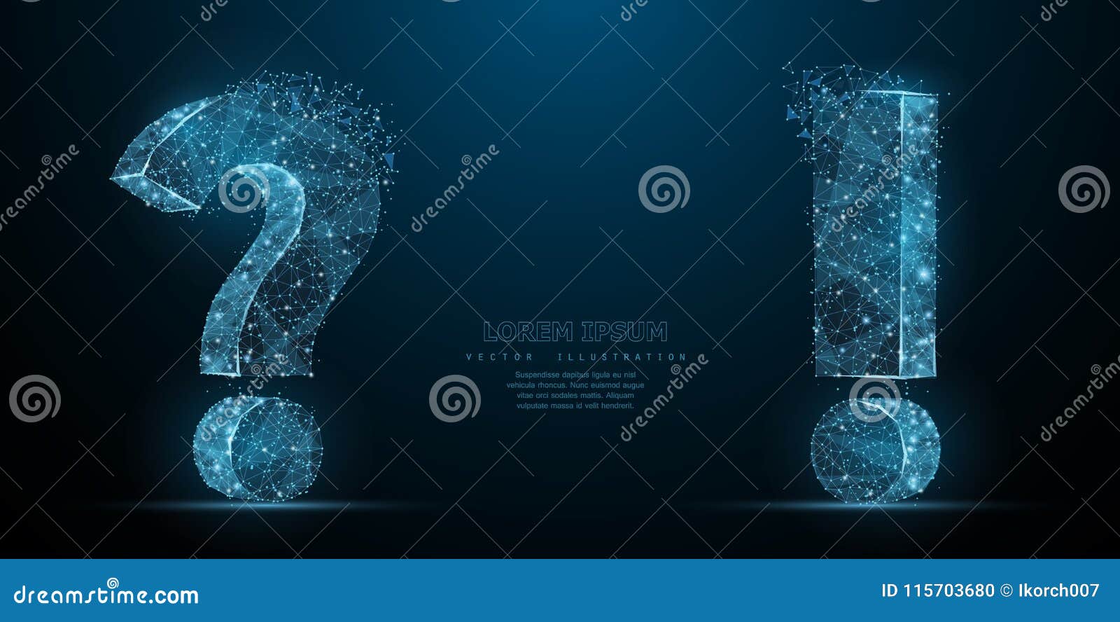 Question Mark. Low Poly Wireframe Mesh Looks Like Constellation ...