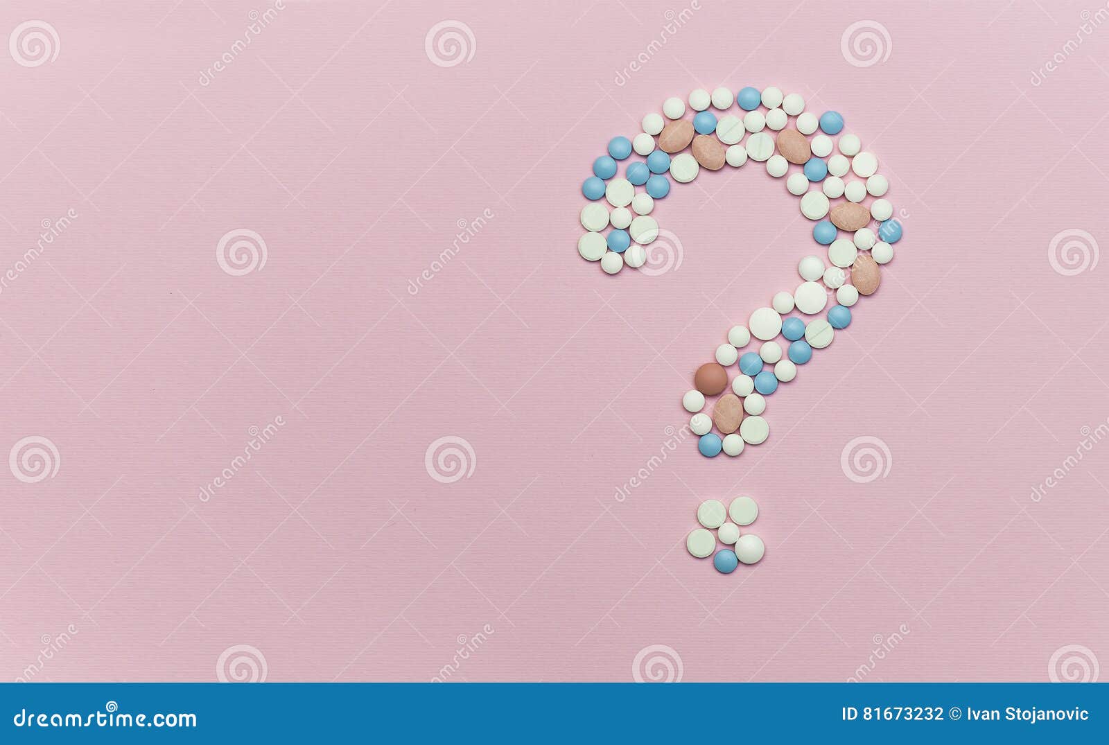 Question Mark Made of Diferent Pills Stock Photo - Image of dilema ...