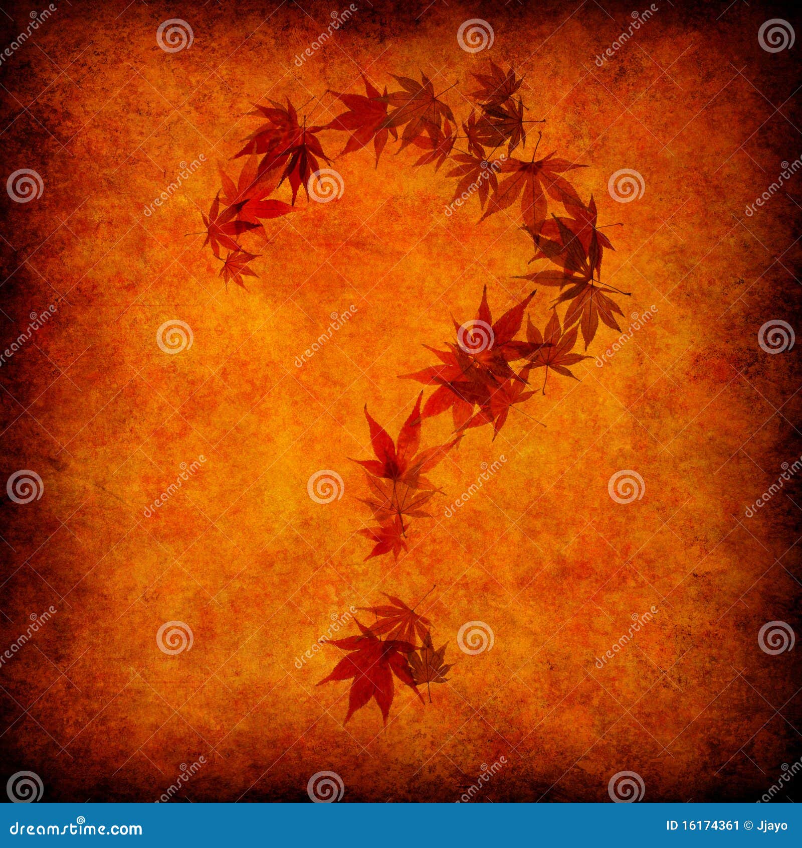 Question Mark Made by Leaves Stock Illustration - Illustration of ...