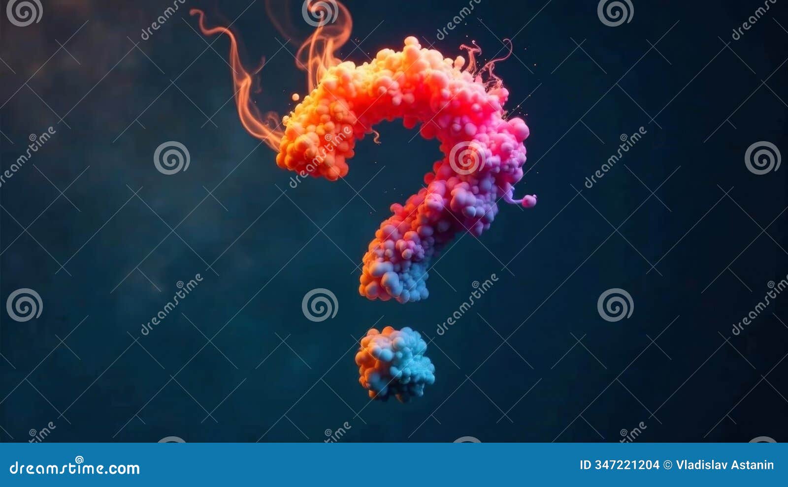 Question Mark Made of Multi-colored Smoke. Stock Photo - Image of ...