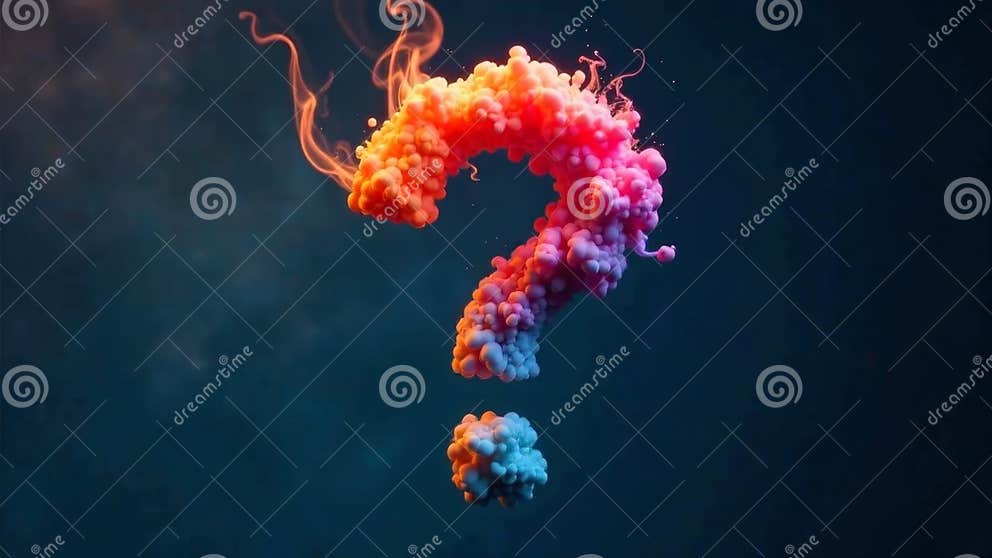 Question Mark Made of Multi-colored Smoke. Stock Photo - Image of ...