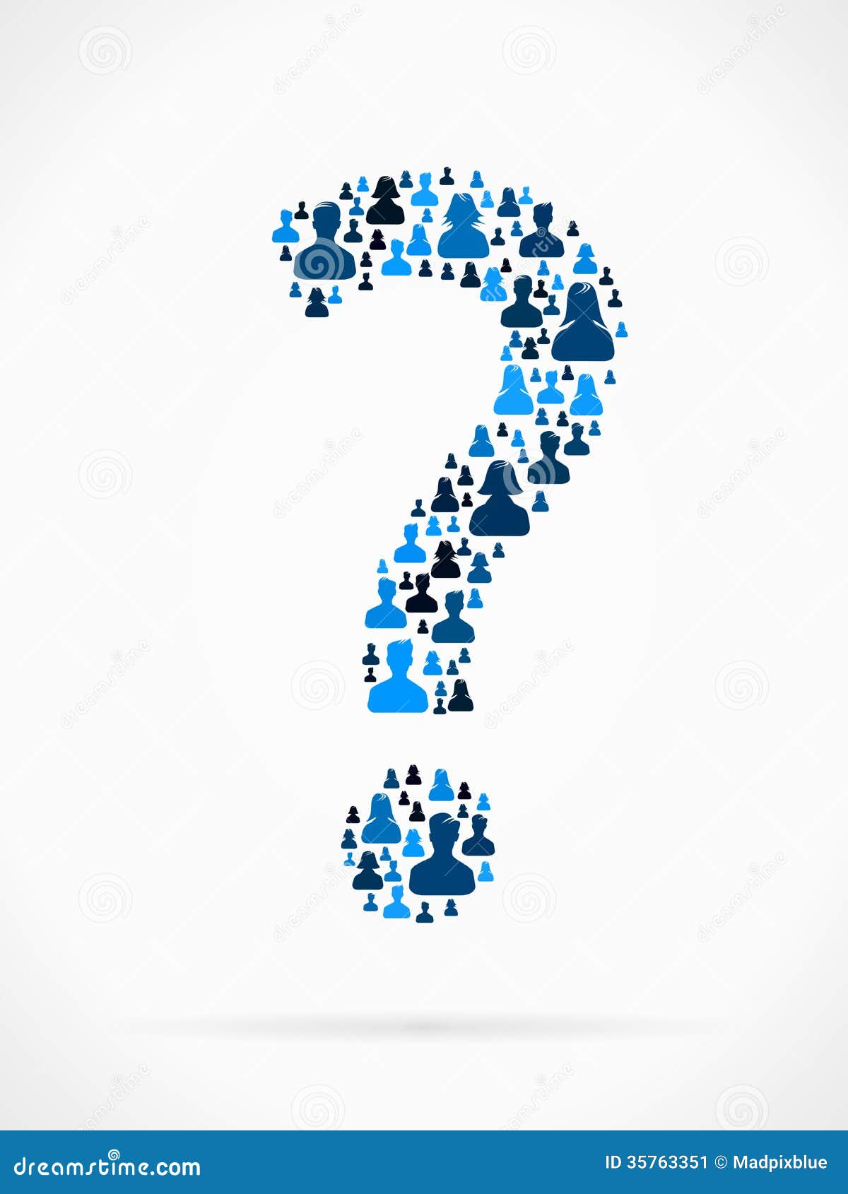 Question mark stock vector. Illustration of blue, people - 35763351