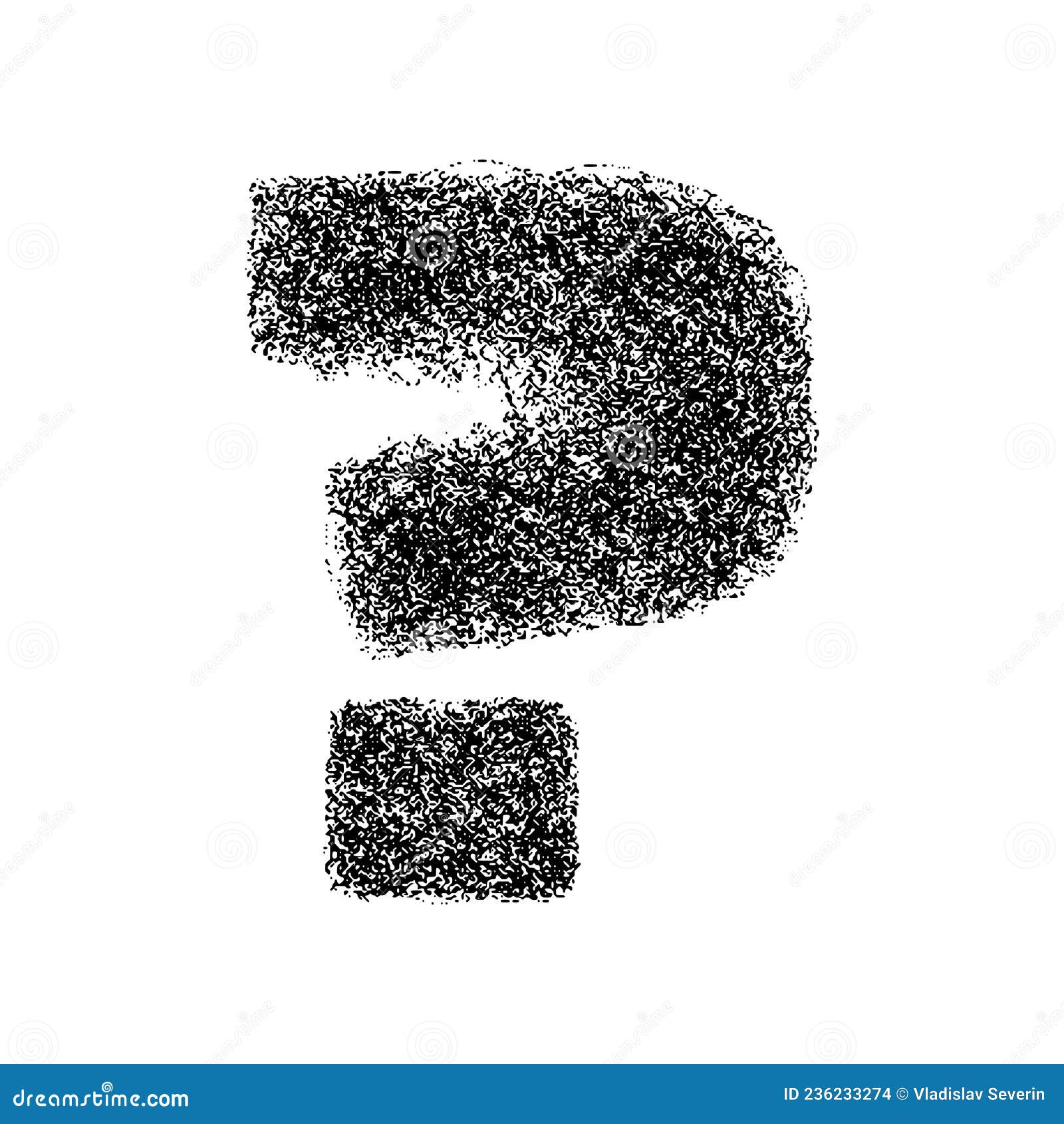 Question Mark Made of Particles Isolated Stock Vector - Illustration of ...