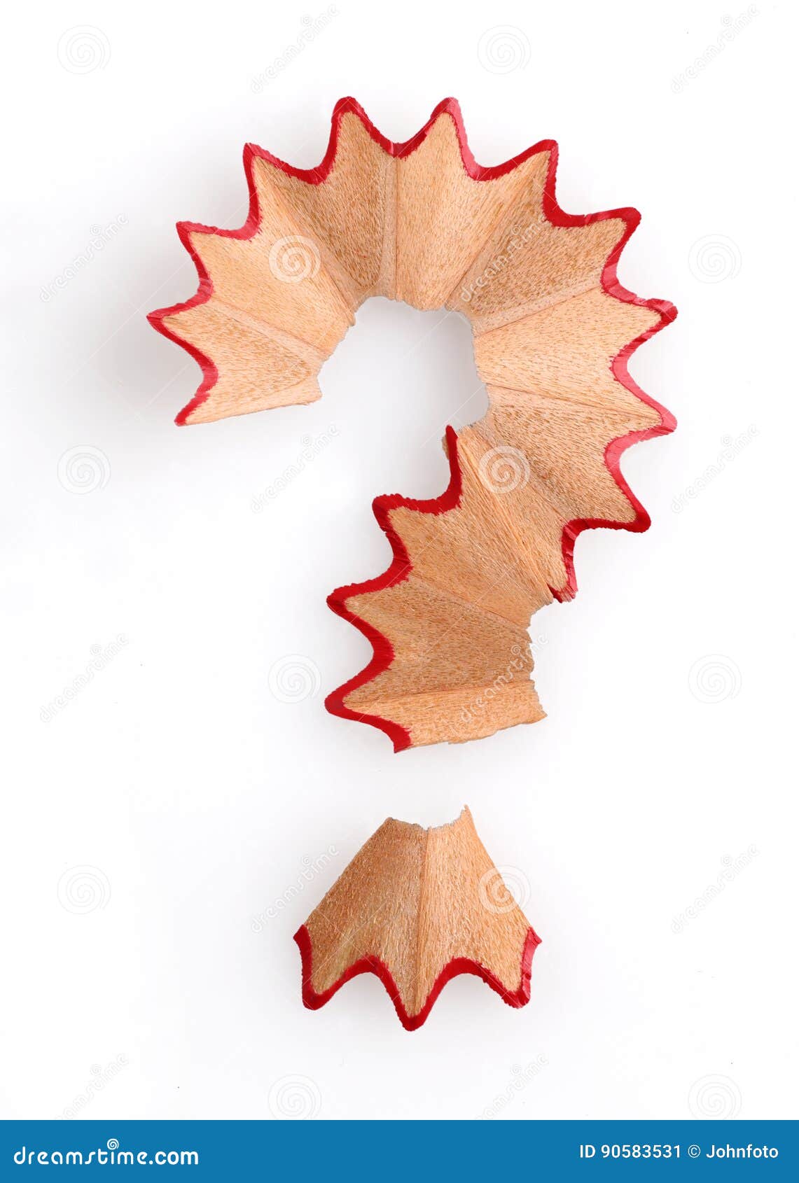 Question Mark Made with Pencil Shavings Stock Image - Image of question ...