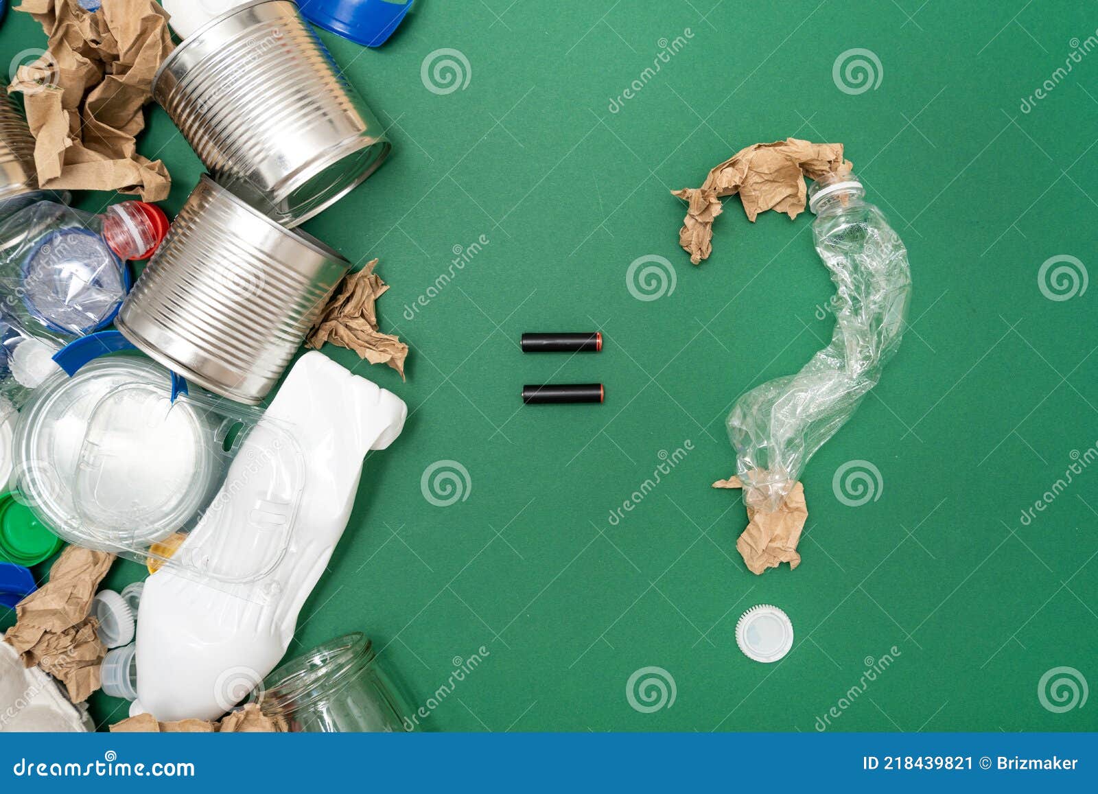 Question Mark Made of Plastic and Paper Waste Stock Image - Image of ...