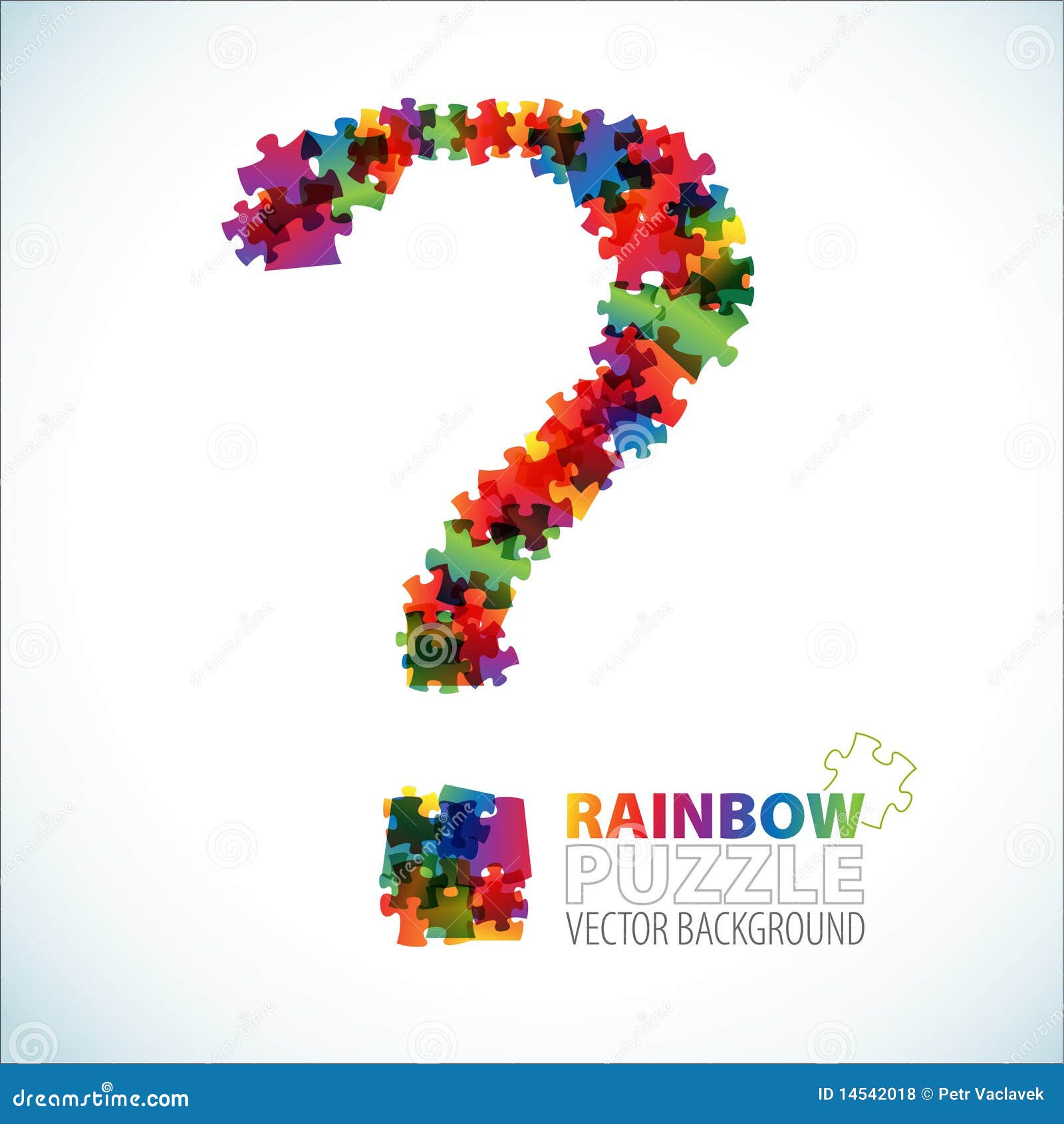 Question Mark Made from Puzzle Pieces Stock Illustration - Illustration ...