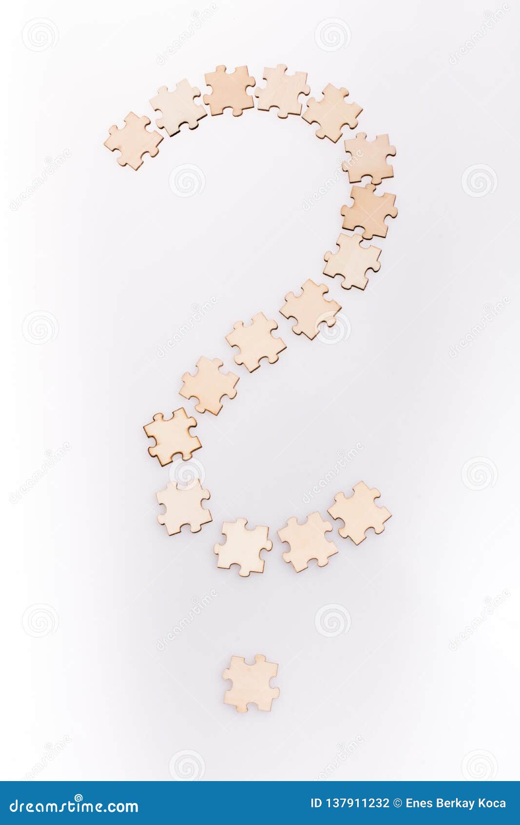 Question Mark Made from Puzzle Pieces on White Background Stock Photo ...
