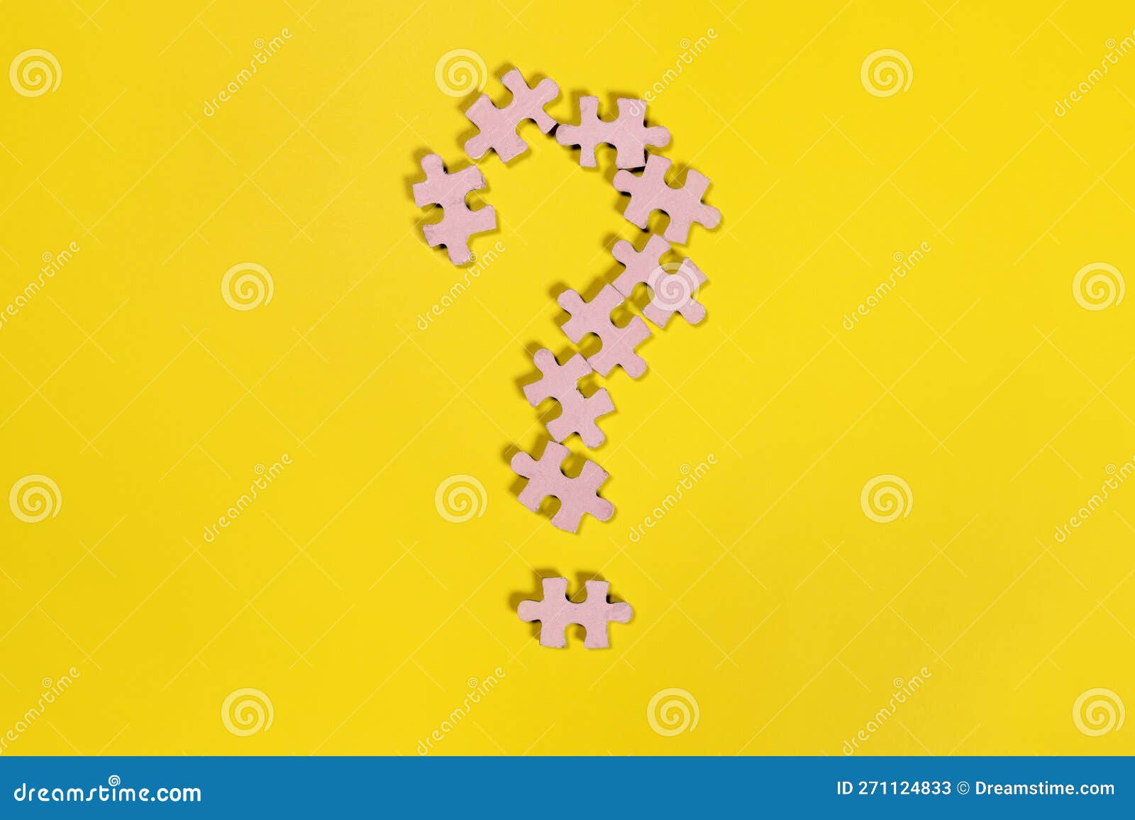 Question Mark Made from Puzzle Pieces on Yellow Background Stock Image ...