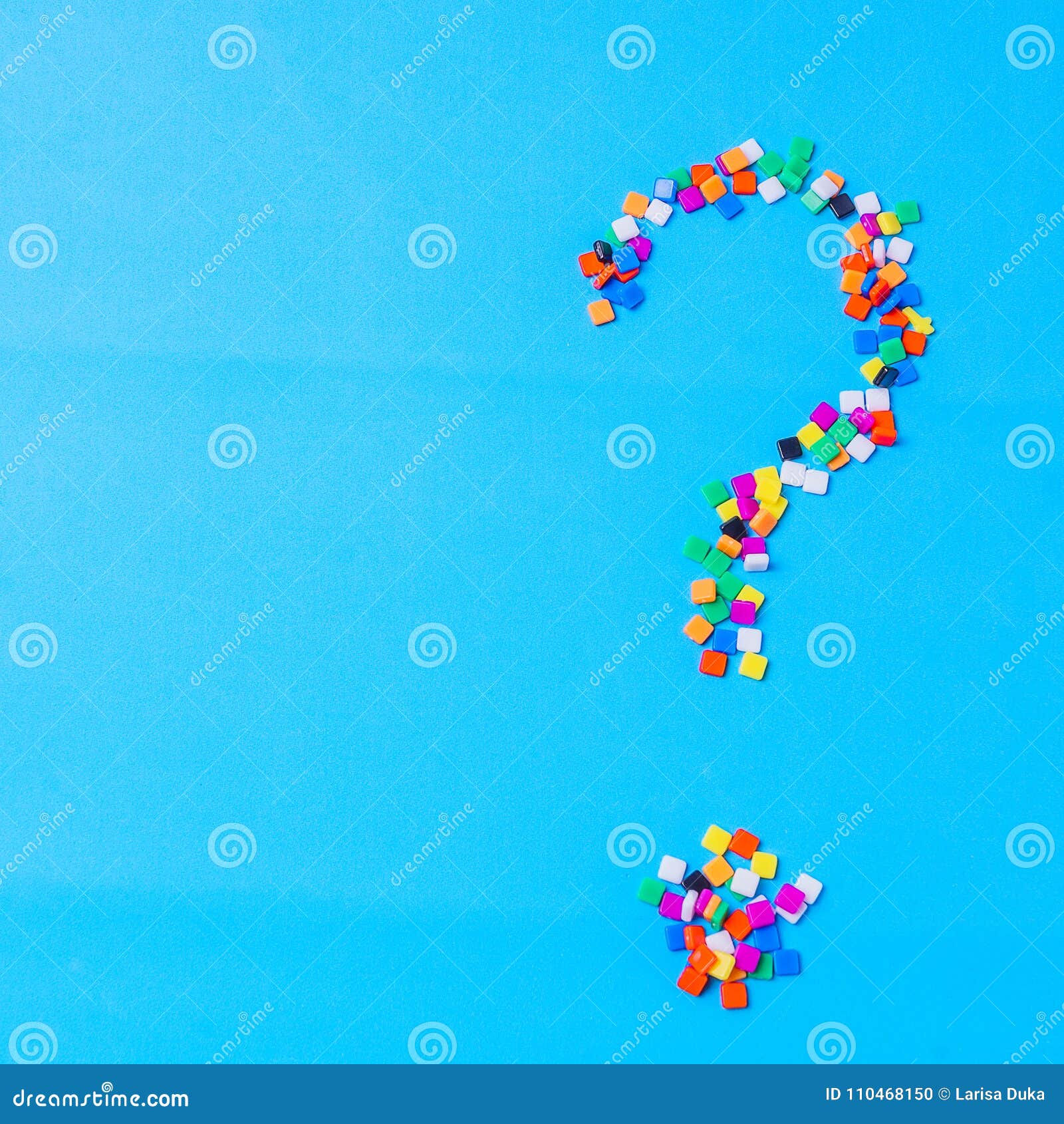 Question Mark Made from Small Plastic Things. Stock Photo - Image of ...