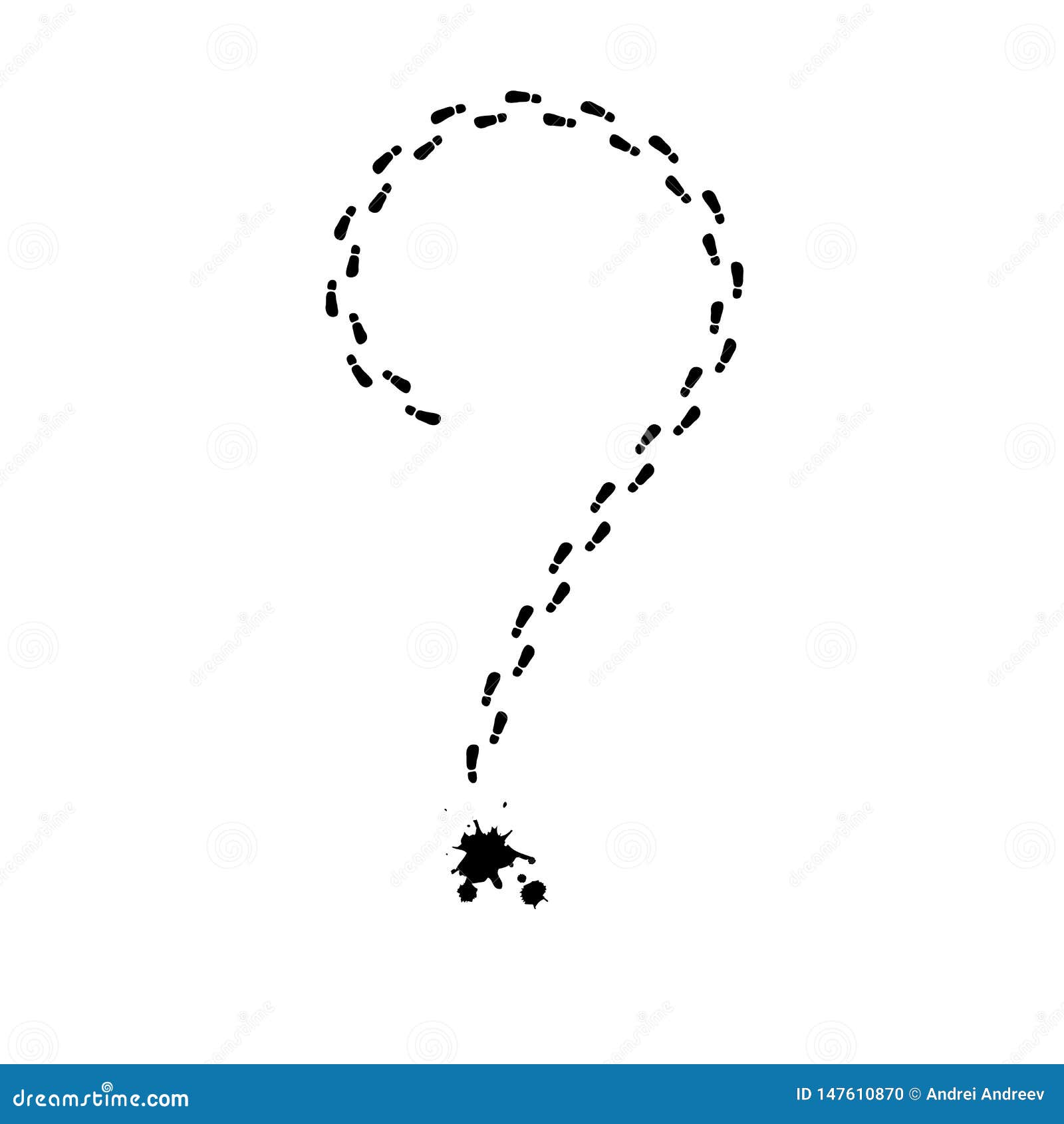 Question Mark Made Up of Shoe Print Elements. Stock Vector ...