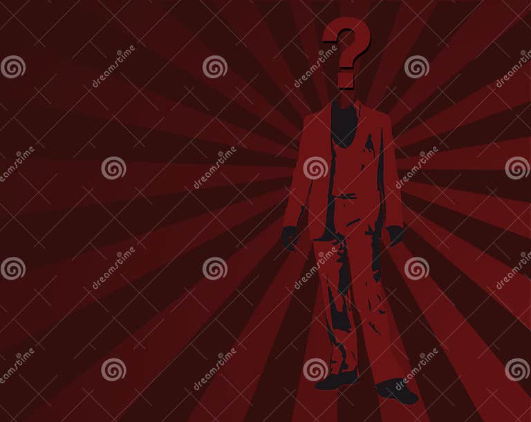 Question Mark Man Business Man Stock Illustration - Illustration of ...