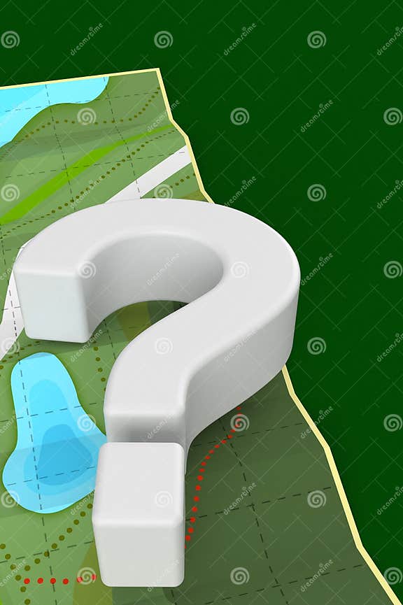 Question mark with map stock illustration. Illustration of geography ...