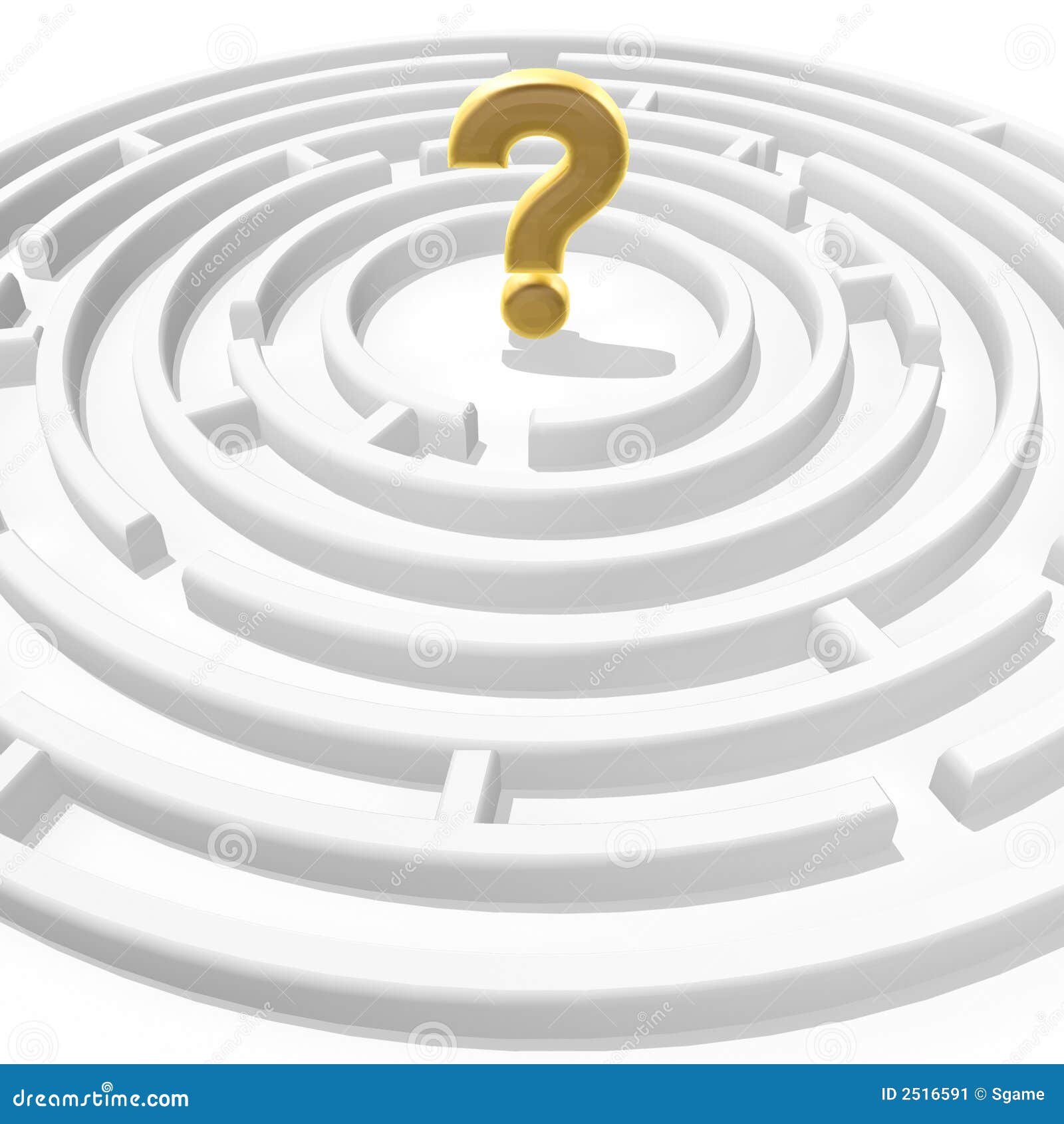 Question mark in maze stock illustration. Illustration of abstract ...