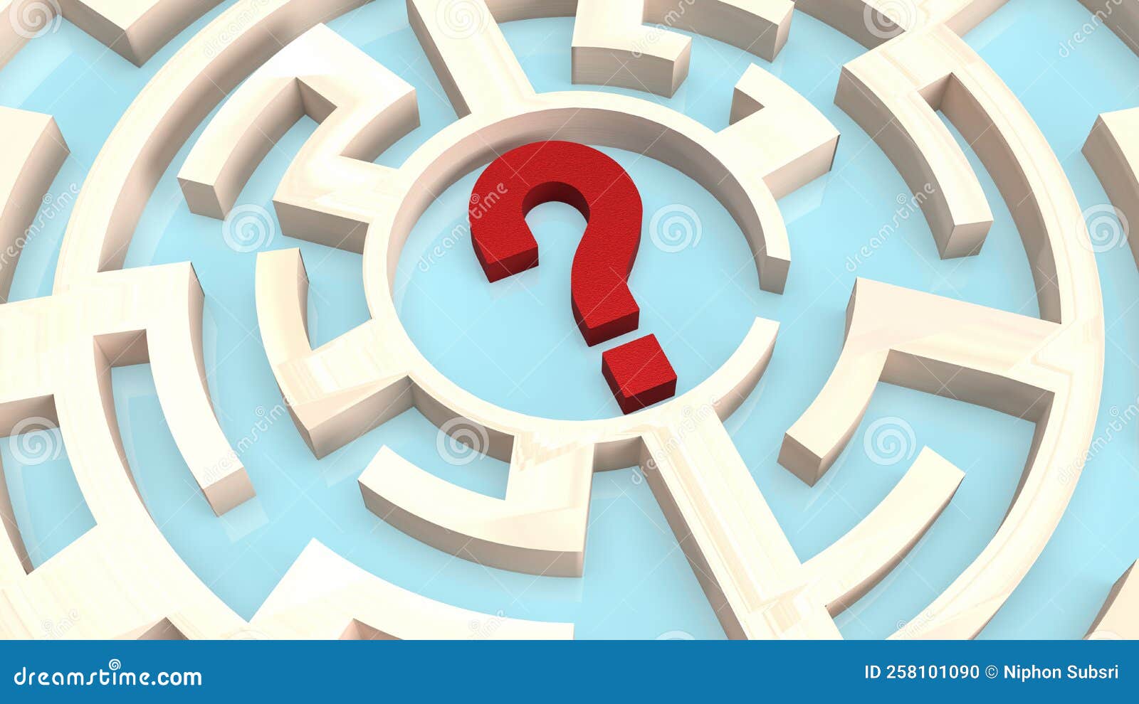 The Question Mark in Maze for Business Concept 3d Rendering Stock ...