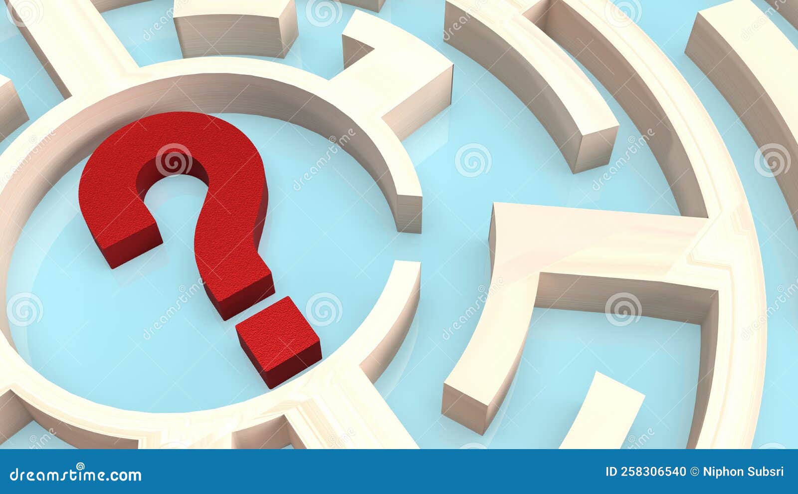 The Question Mark in Maze for Business Concept 3d Rendering Stock ...