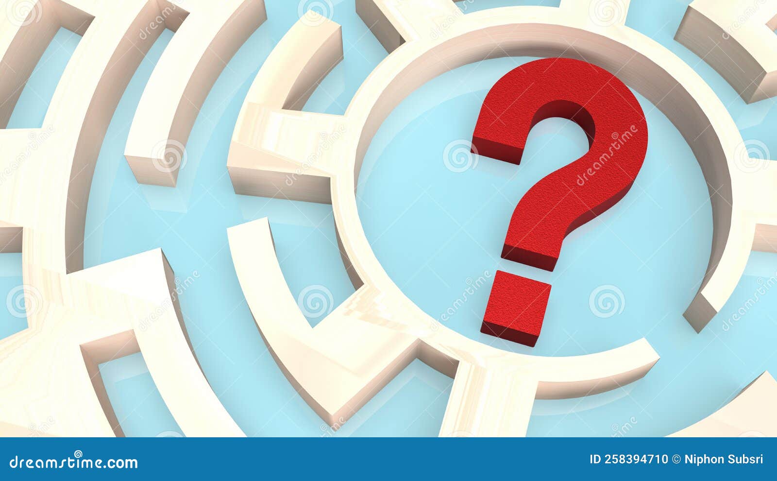 The Question Mark in Maze for Business Concept 3d Rendering Stock ...