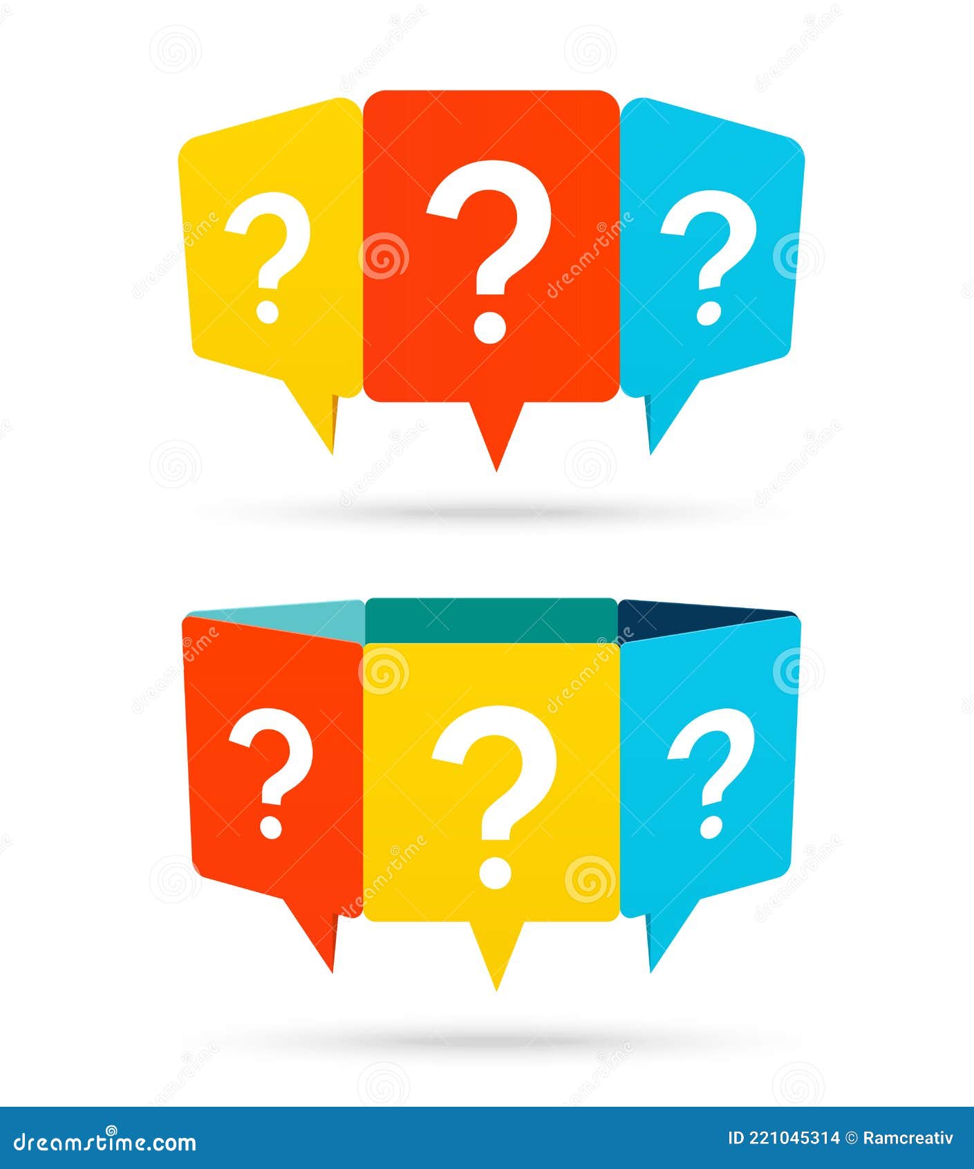 Question Mark, Message Box on White Background. Help Symbol, FAQ Sign ...