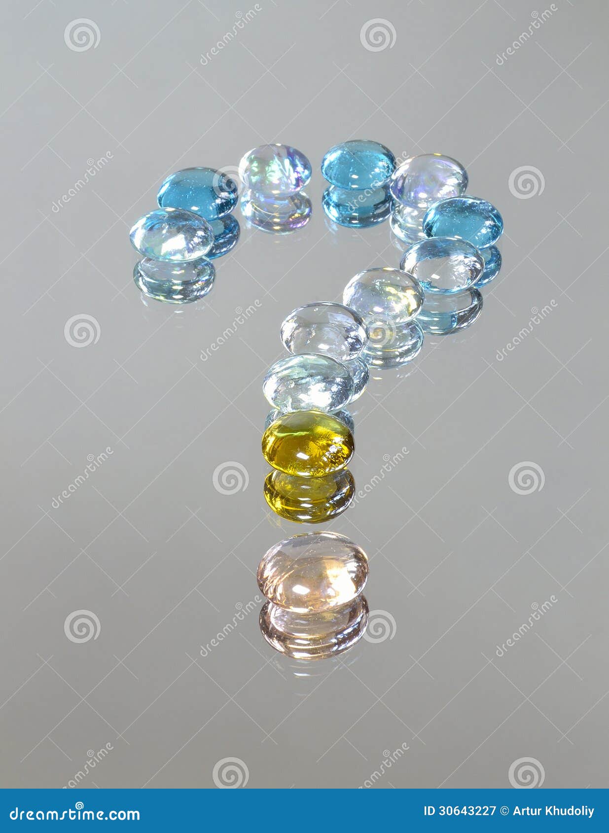 Question-mark at mirror stock image. Image of color, pearl - 30643227