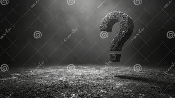 Question Mark in the Mist stock illustration. Illustration of darkness ...