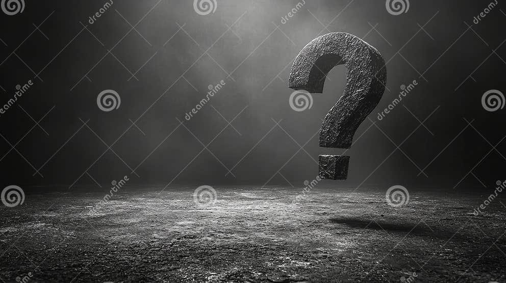 Question Mark in the Mist stock illustration. Illustration of darkness ...