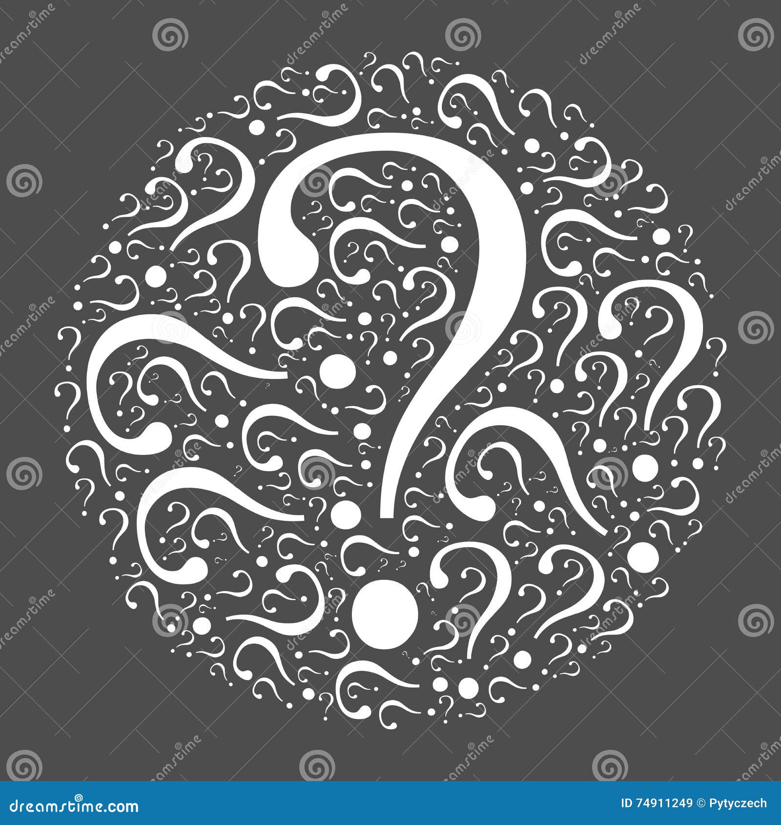 Question Mark Mosaic In The Circle Stock Illustration | CartoonDealer ...