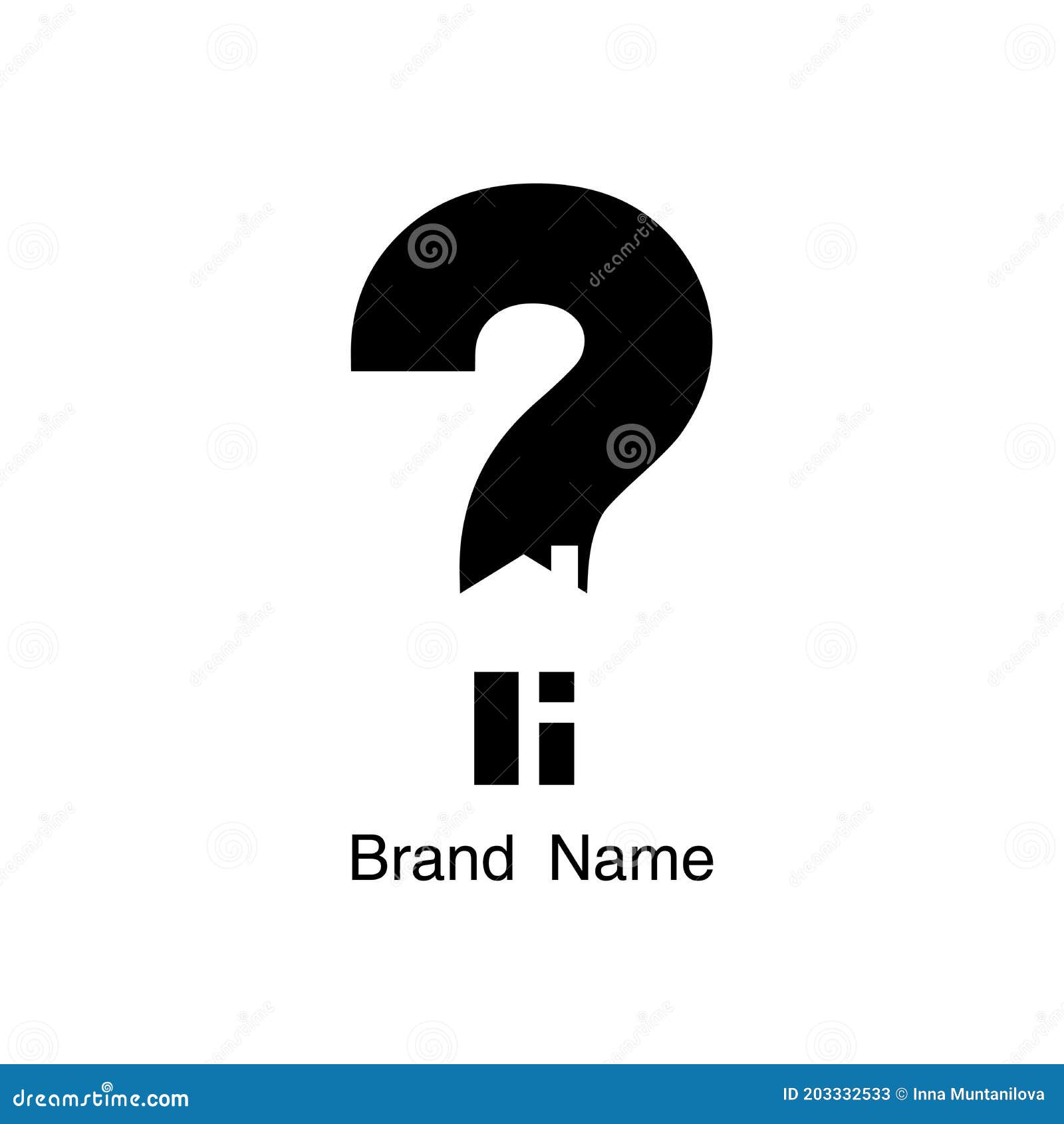 Question Mark with Negative Space Home Stock Illustration ...
