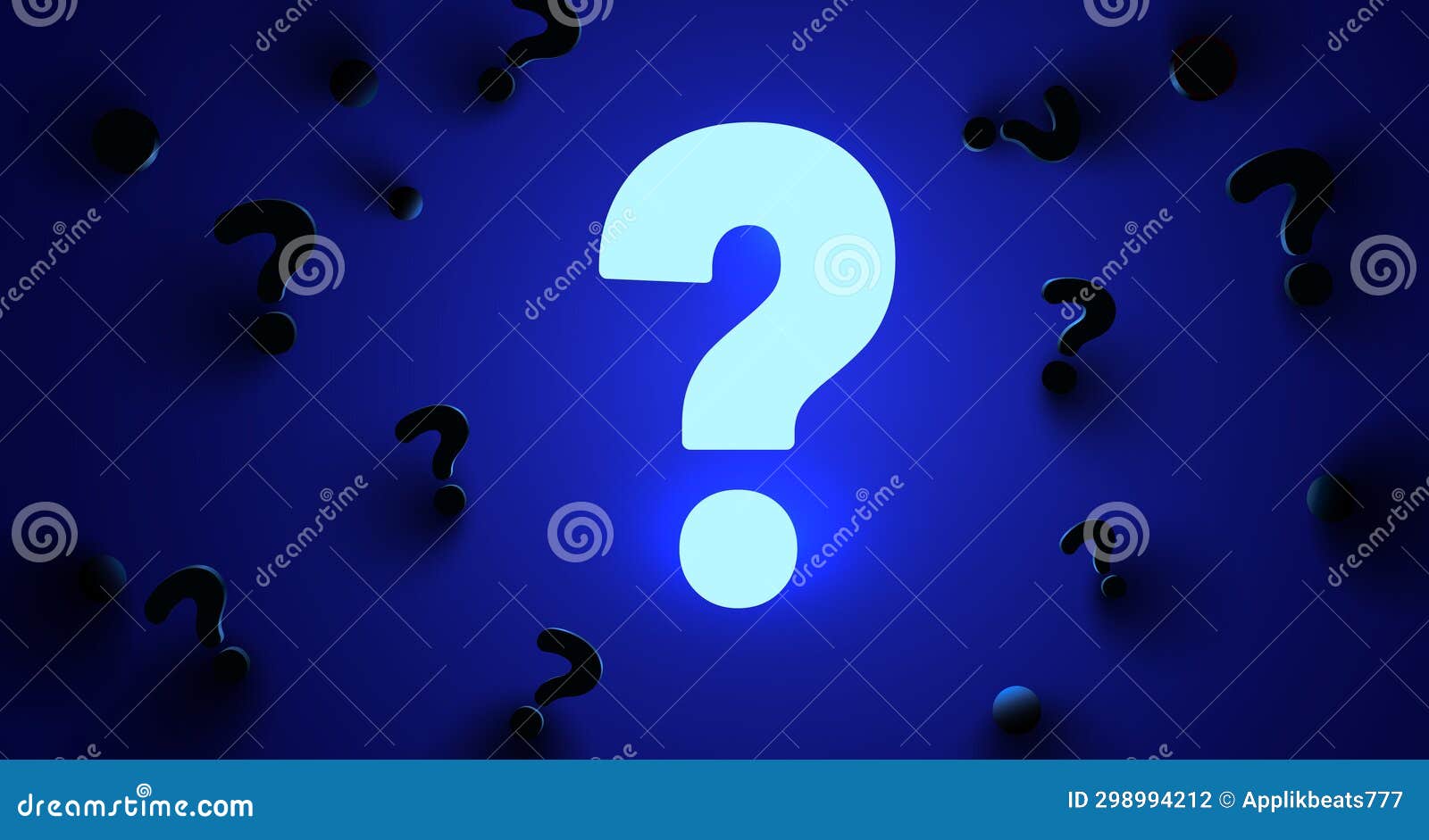 Question Mark Neon Light Dark Banner Stock Illustration - Illustration ...