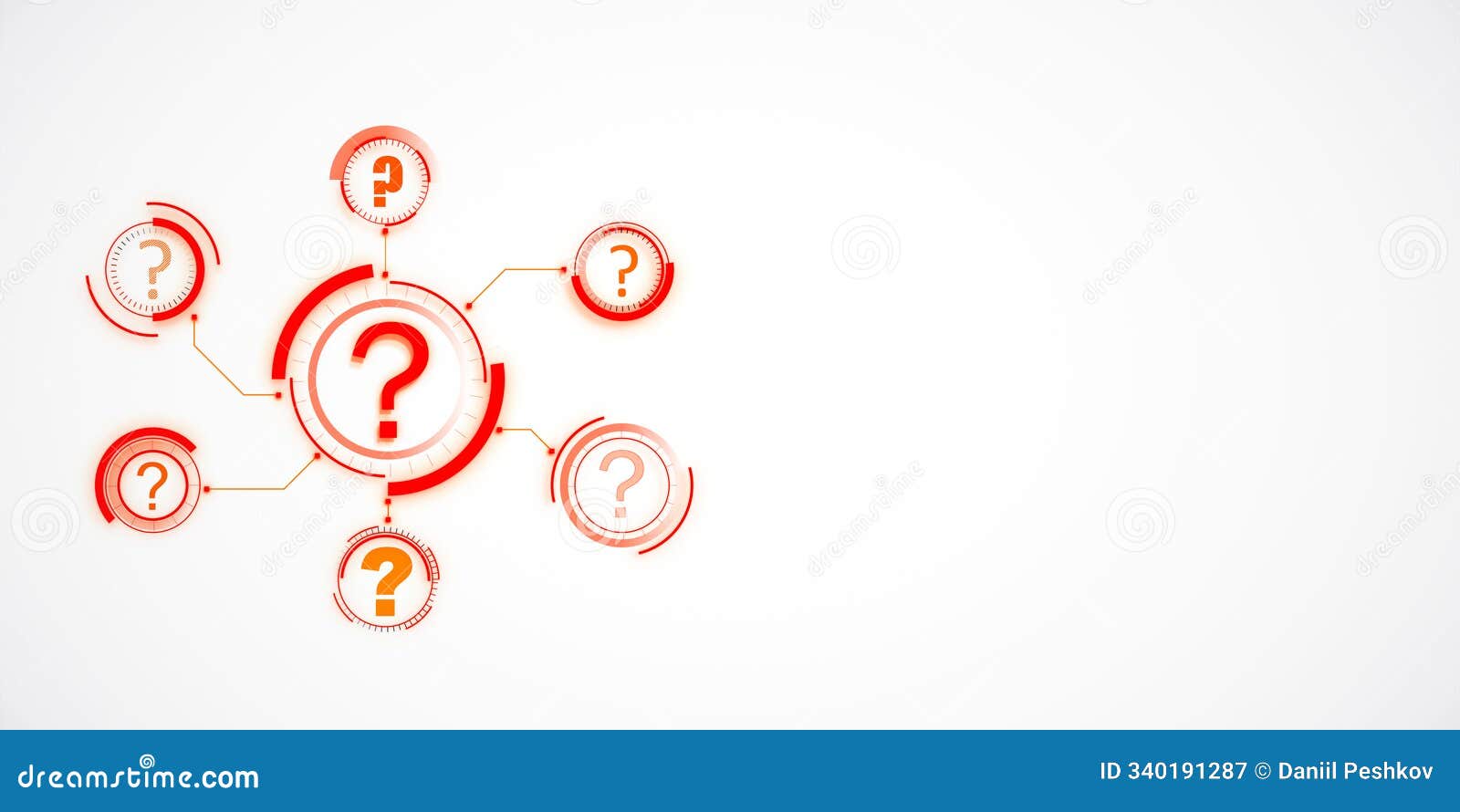 Question Mark Network Illustration. 3D Rendering Stock Illustration ...