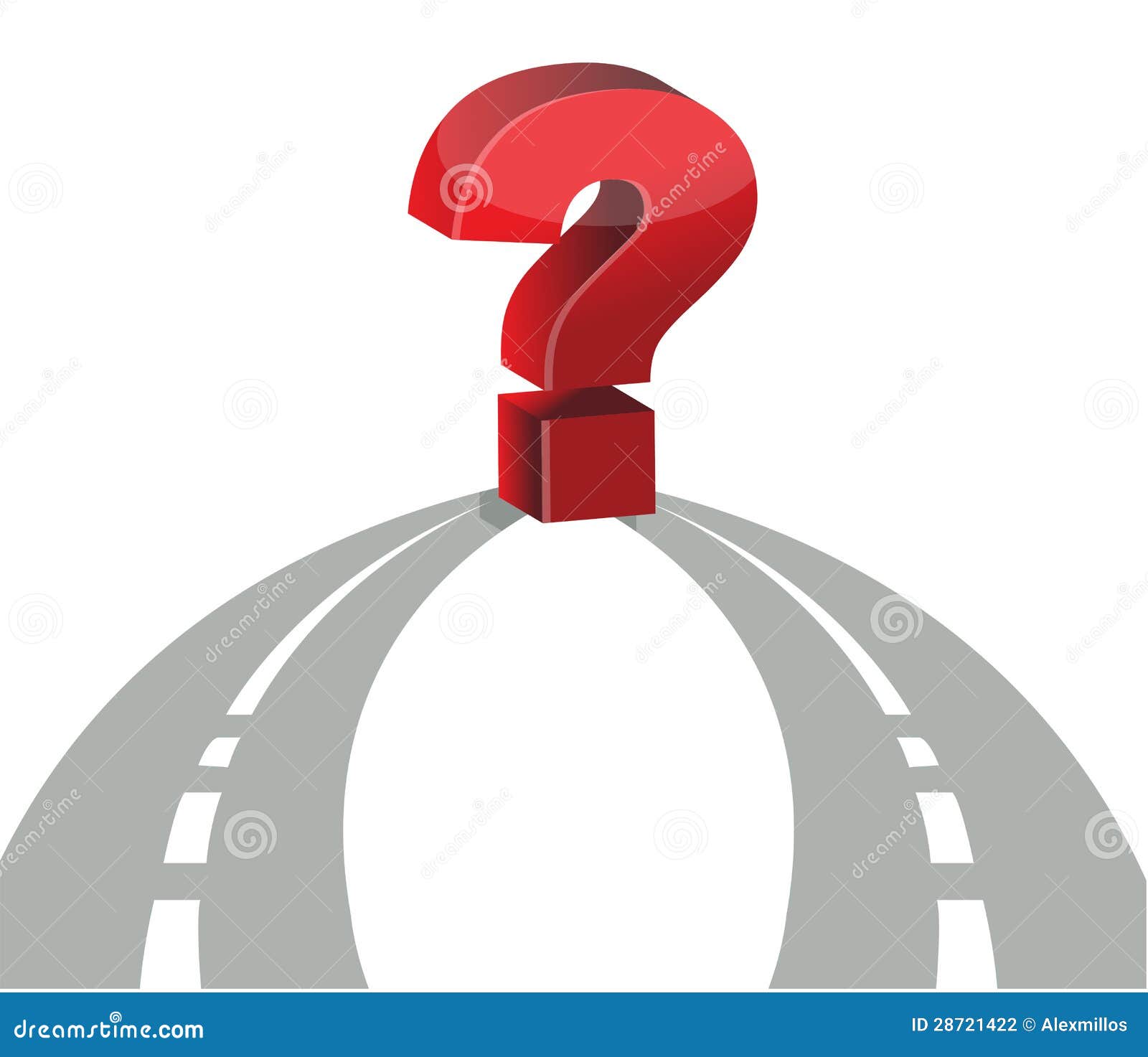 Question Mark and Network of Roads Stock Illustration - Illustration of ...