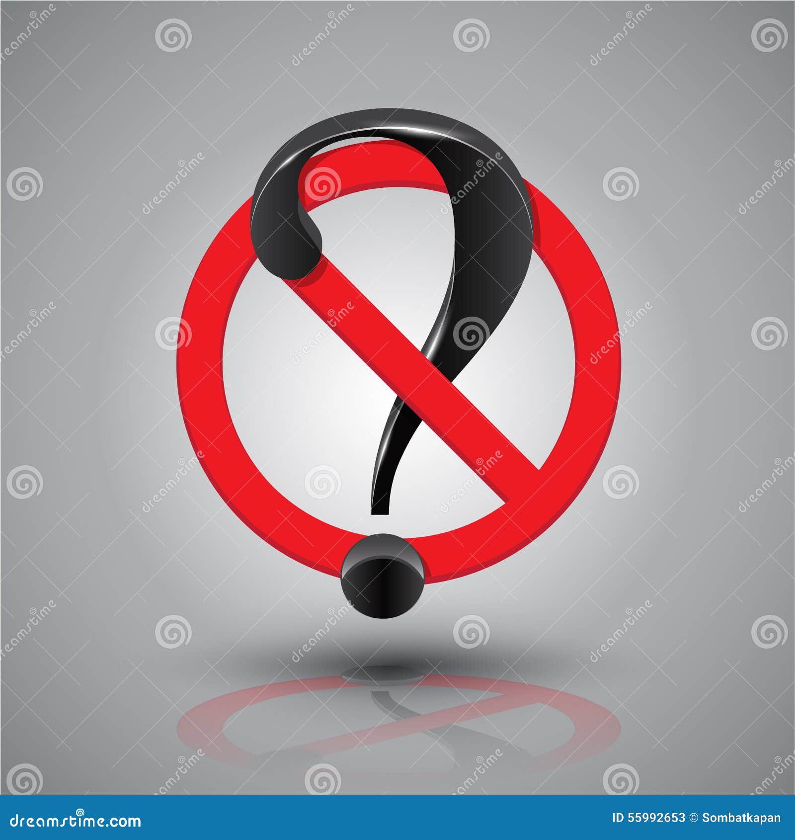 Question Mark with No Sign. Stock Vector - Illustration of caution ...