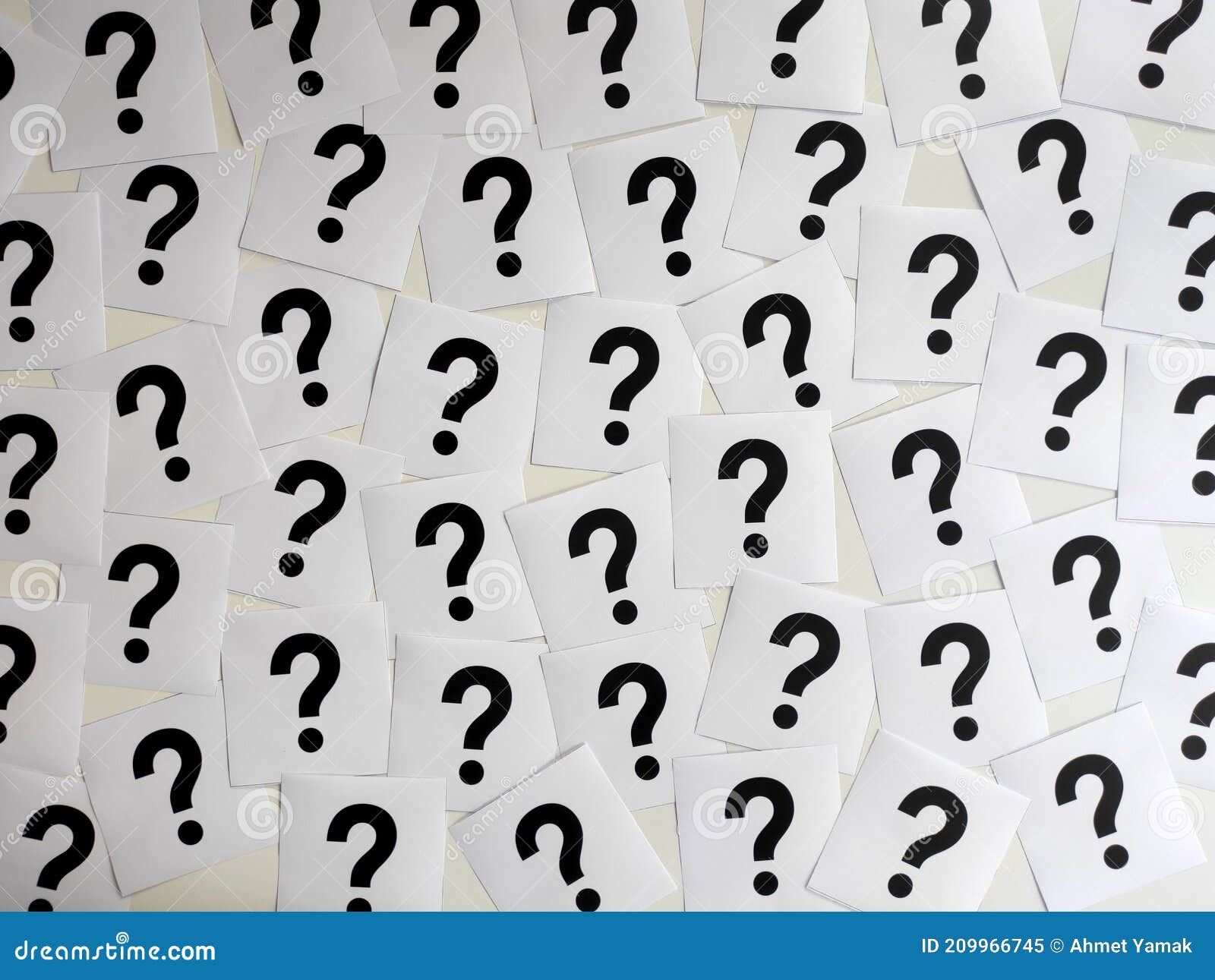 Question Marks with Note Papers on White Background Stock Image - Image ...