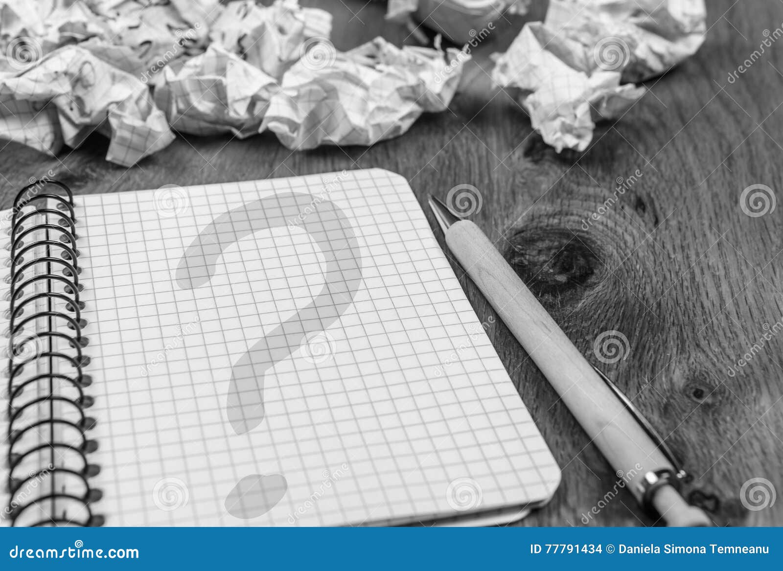 Question Mark on Notebook Page Stock Photo - Image of creativity, ideas ...