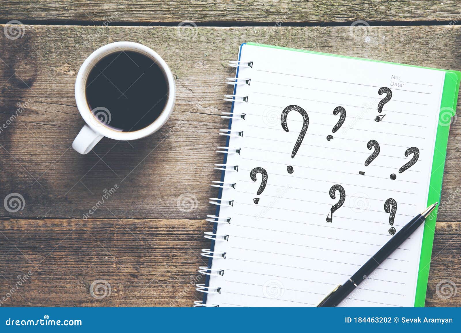 Question mark on notepad stock photo. Image of notepaper - 184463202