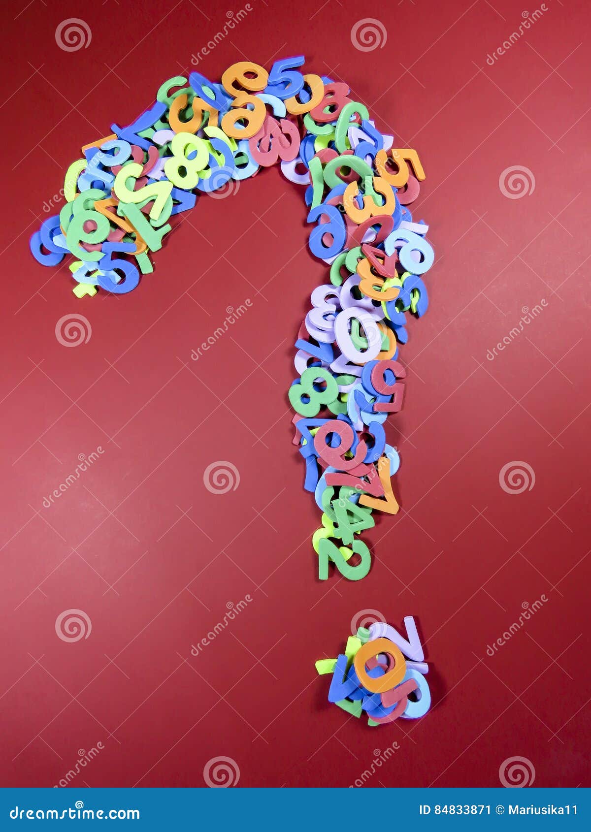 Question mark from numbers stock image. Image of education - 84833871