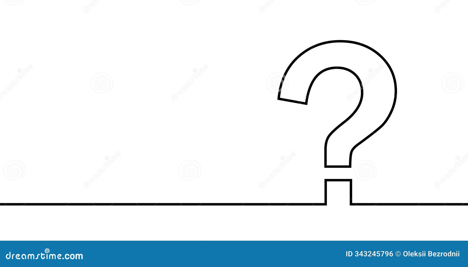 Question Mark One Line Illustration Vector Stock Illustration ...
