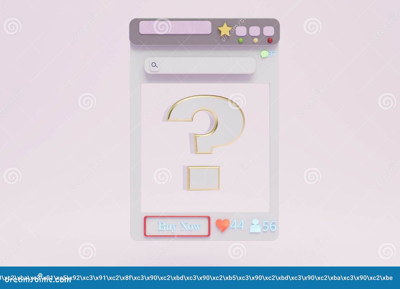 A Question Mark on the Opened Website. an Icon with a Question Mark on ...