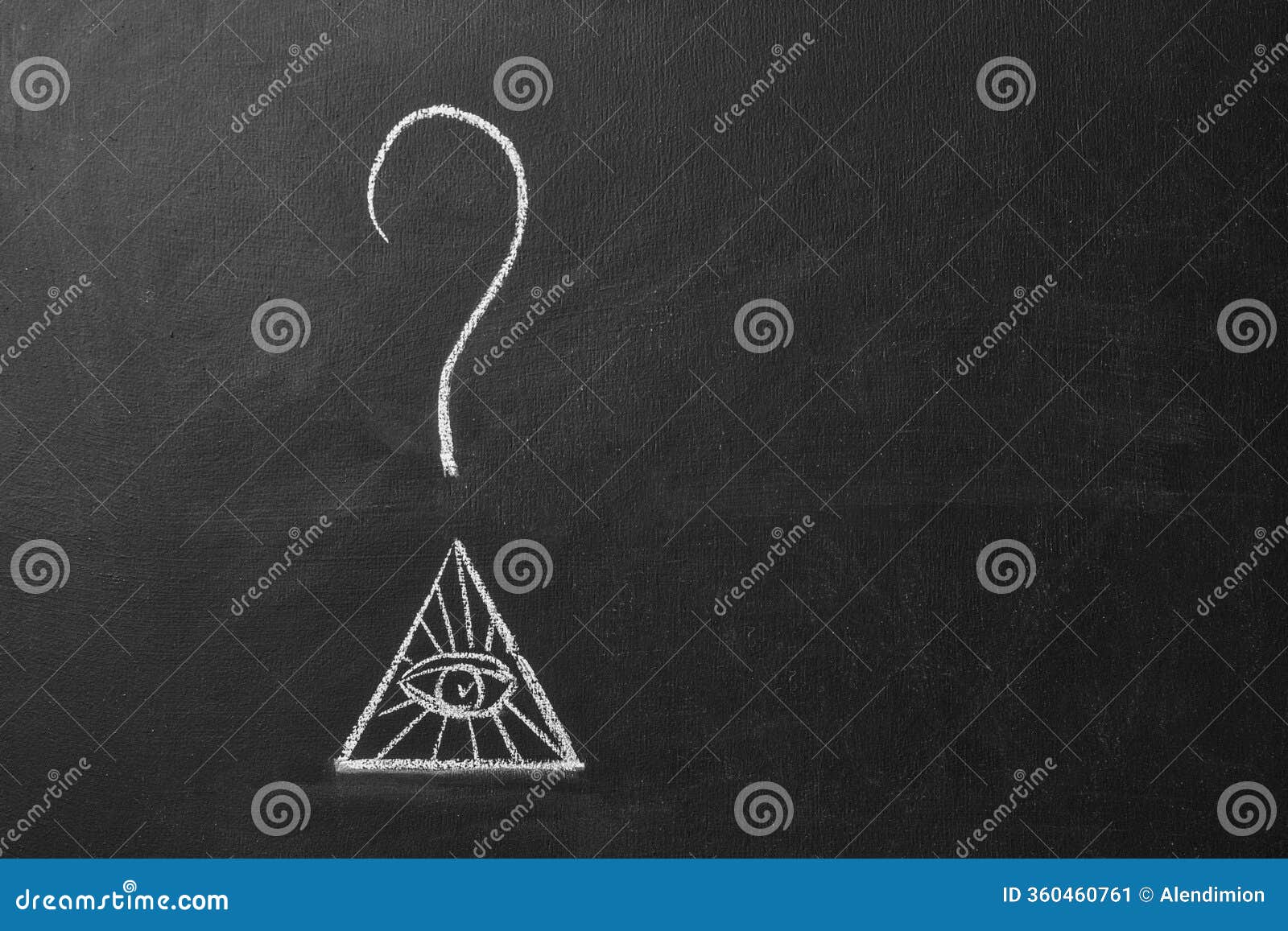 Question Mark Over Masons Symbol on Chalk Board Stock Image - Image of ...