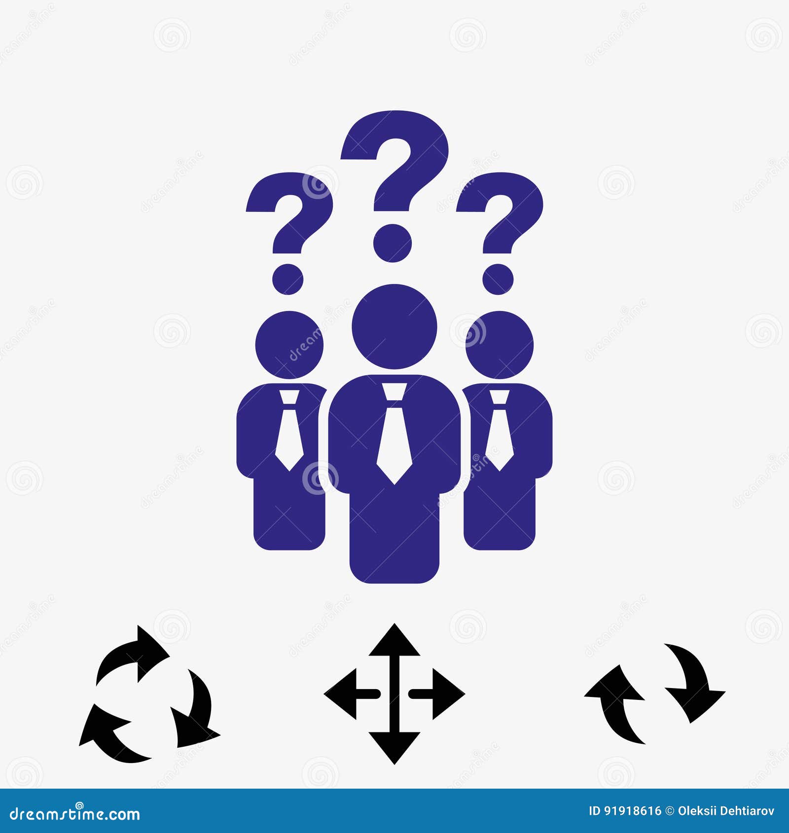 Question Mark Over People Icon Stock Vector Illustration Stock Vector ...