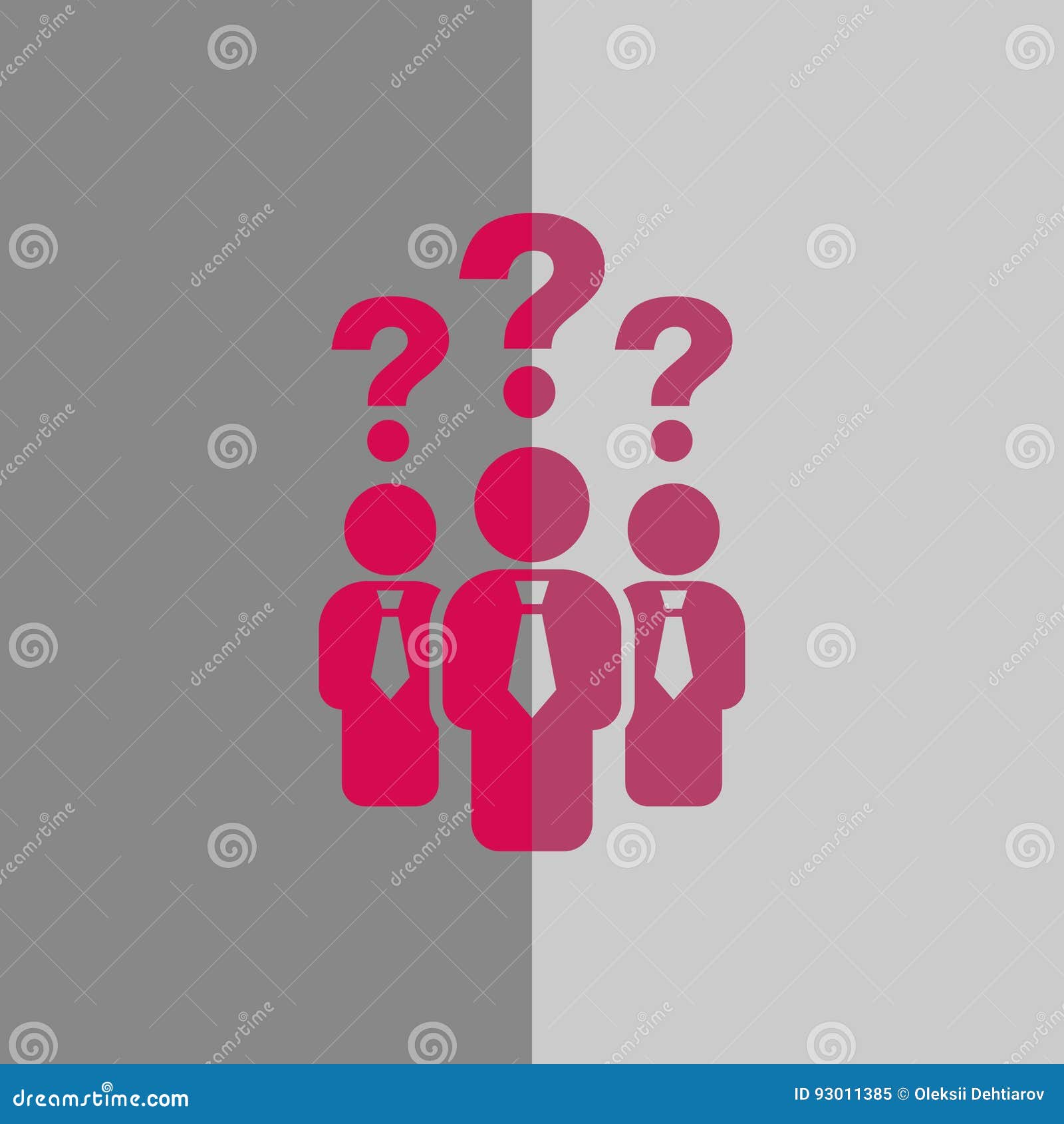 Question Mark Over People Icon Stock Vector Illustration Stock Vector ...